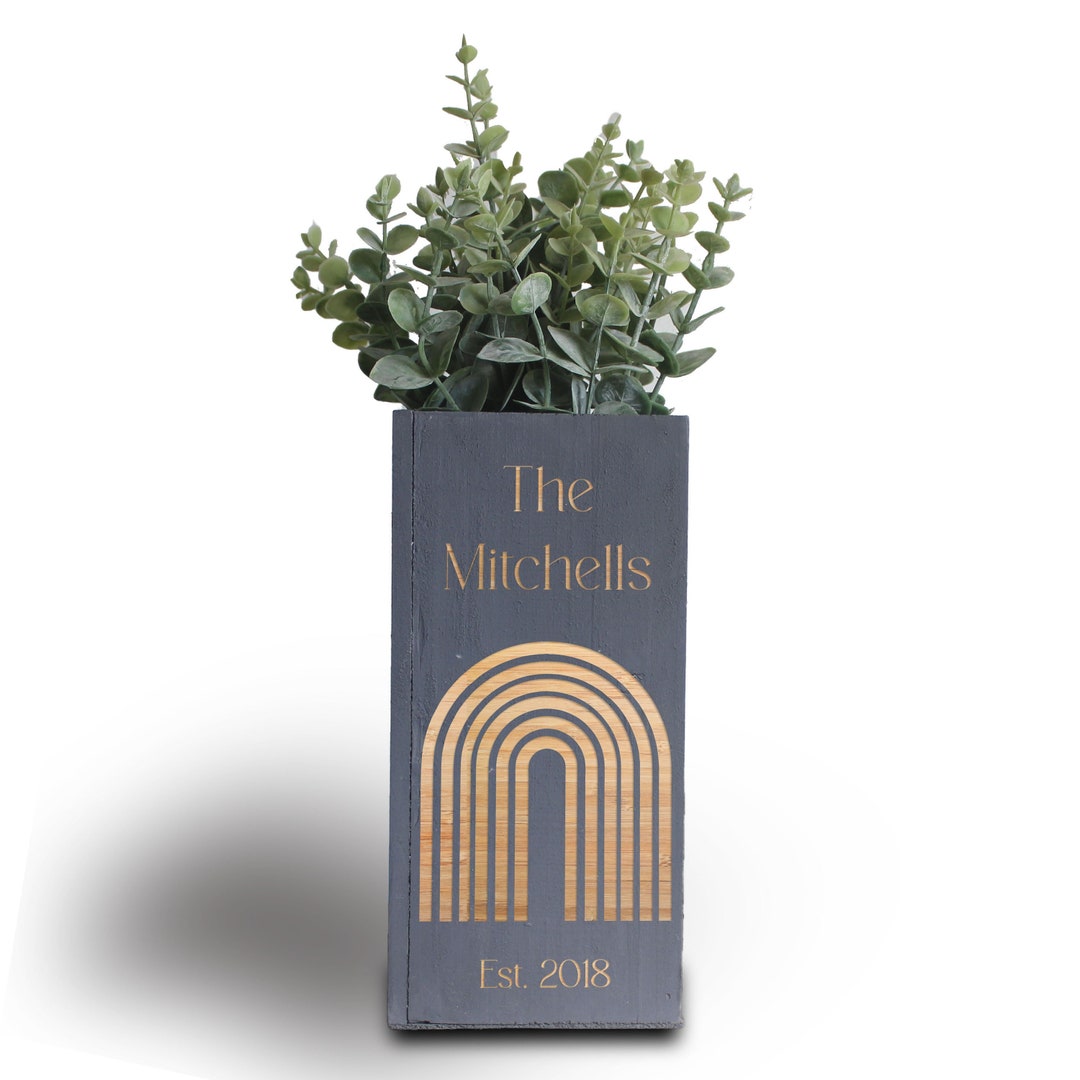 Home Tall Personalized Planter Box, Custom Wood Planter Box ...