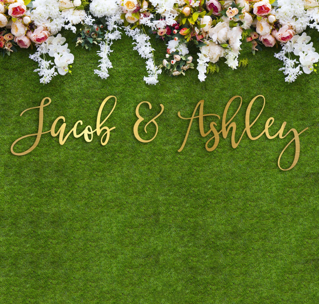 Hedge Wall Sign, Large Name Cut Outs, Wood Name Sign Large Wall and ...