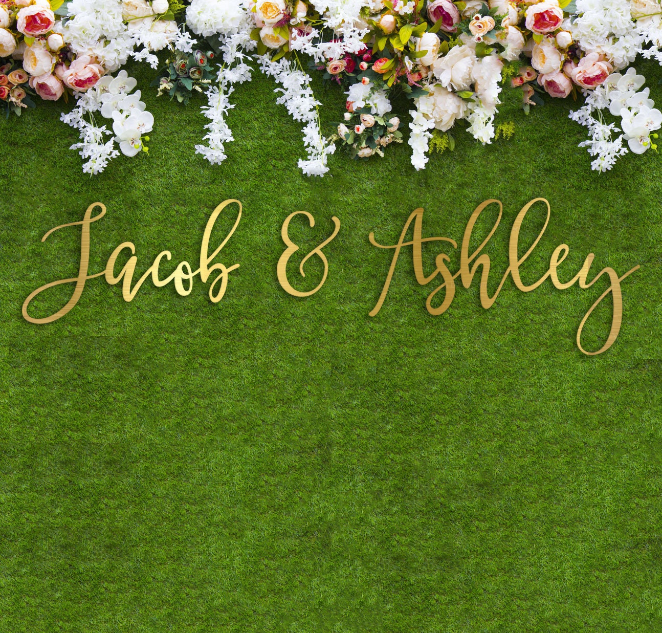Hedge Wall Sign, Large Name Cut Outs, Wood Name Sign Large Wall and ...