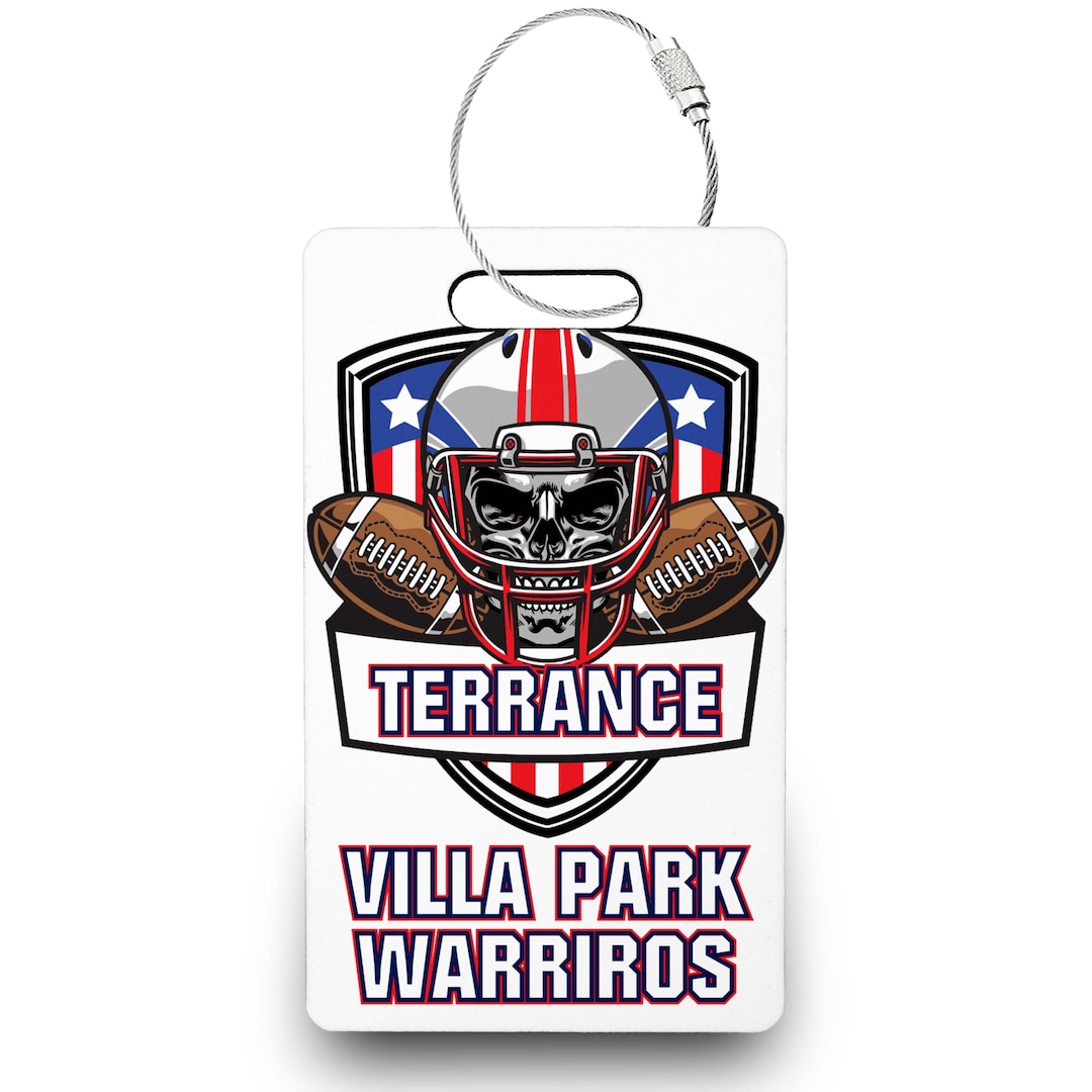 Personalized Football Name Tag, Football Bag and Keychain Tags ...