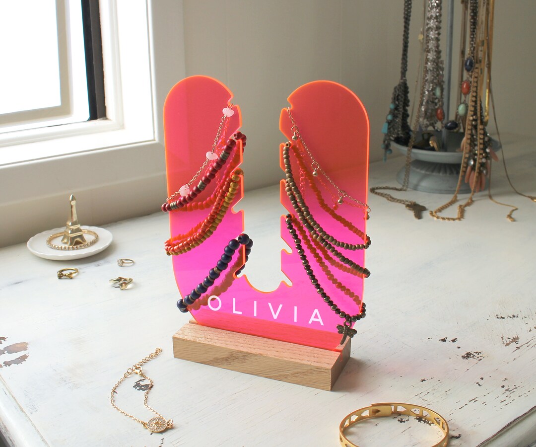Personalized Bracelet Stand Jewelry Display Jewelry Organizer Acrylic ...