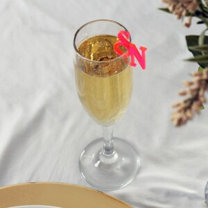 Wedding Initial Champagne Toppers DIY Peel at Home | Champagne Drink ...