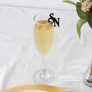 Wedding Initial Champagne Toppers DIY Peel at Home | Champagne Drink ...
