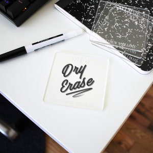 Personalized Acrylic Dry Erase Notes, Personalized Desk Name, Colorful ...