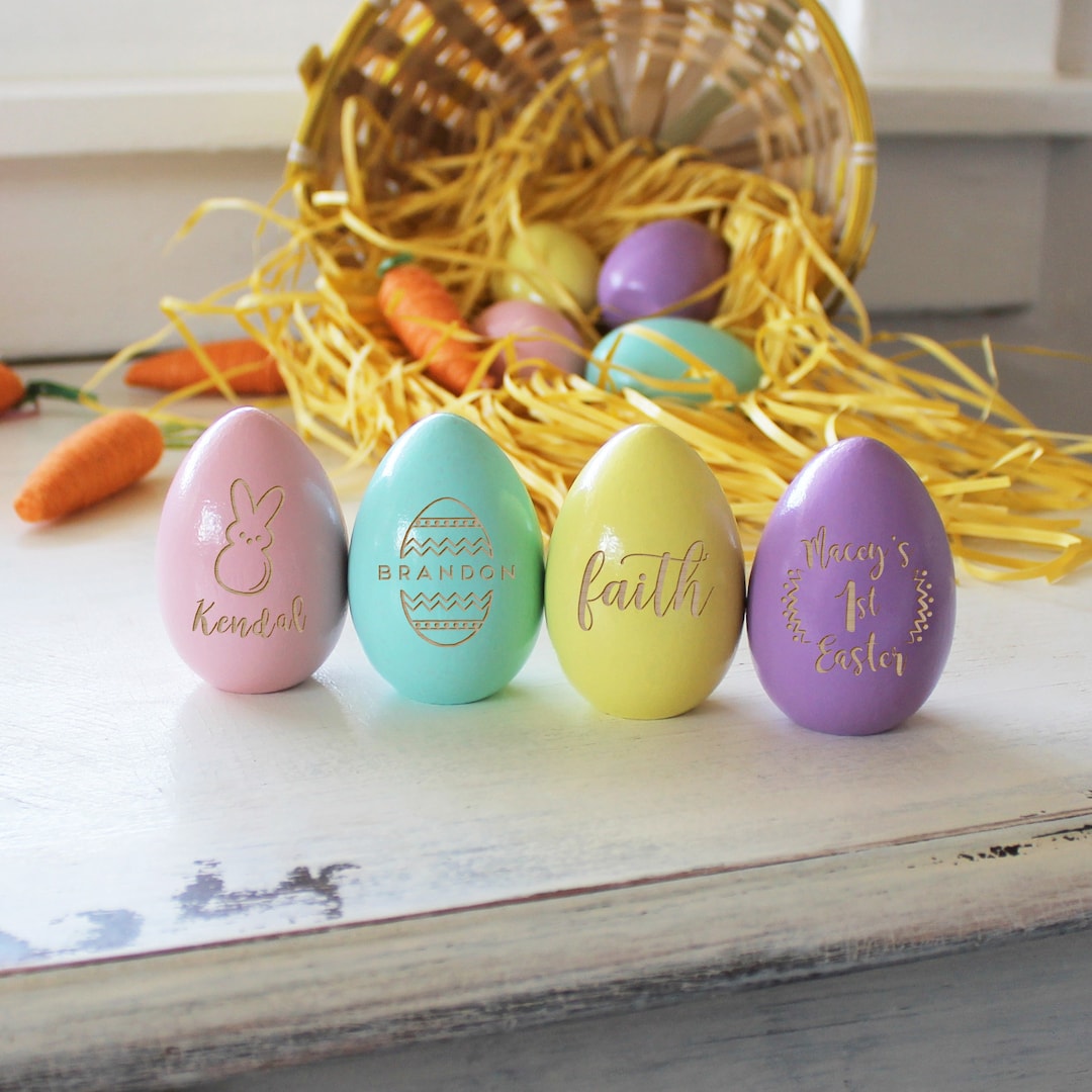 Personalized Easter Egg, Custom Wood Easter Egg, Easter Basket Gift ...