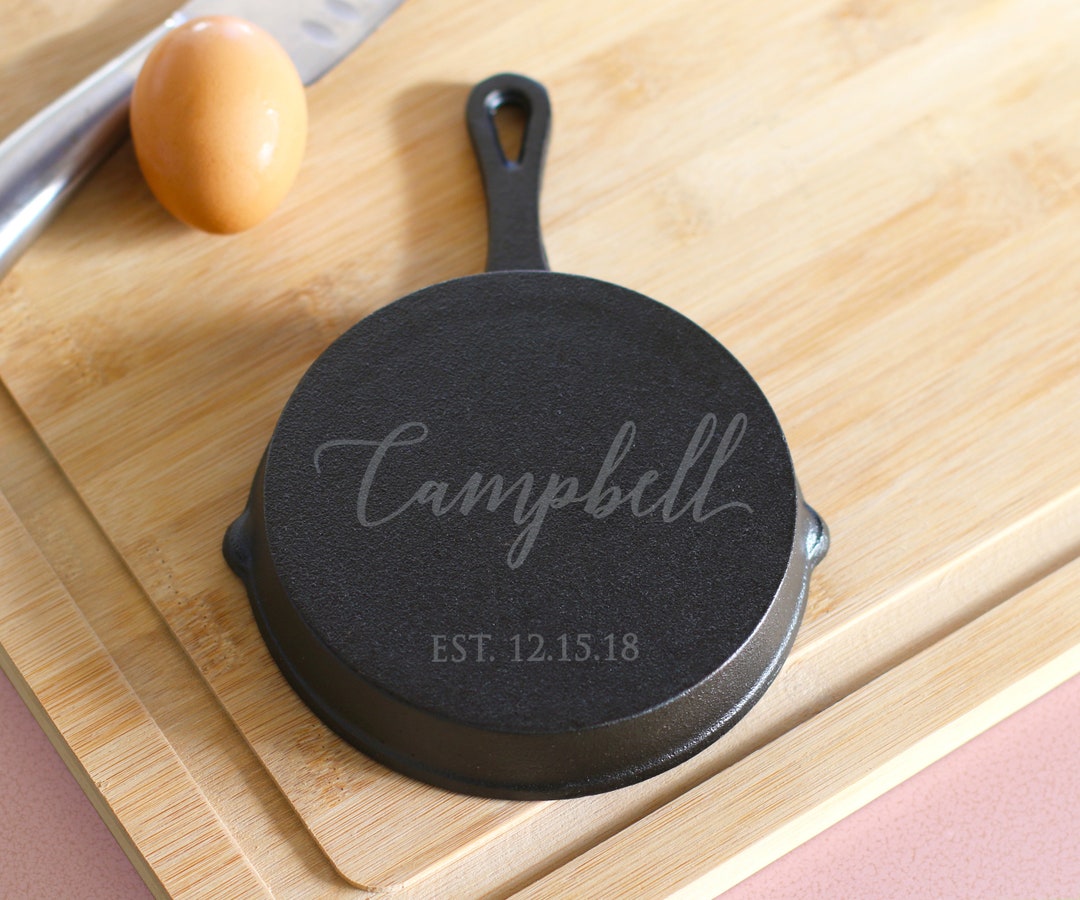 Personalized 6th Anniversary Cast Iron Pan, Sixth Anniversary Iron Gift ...