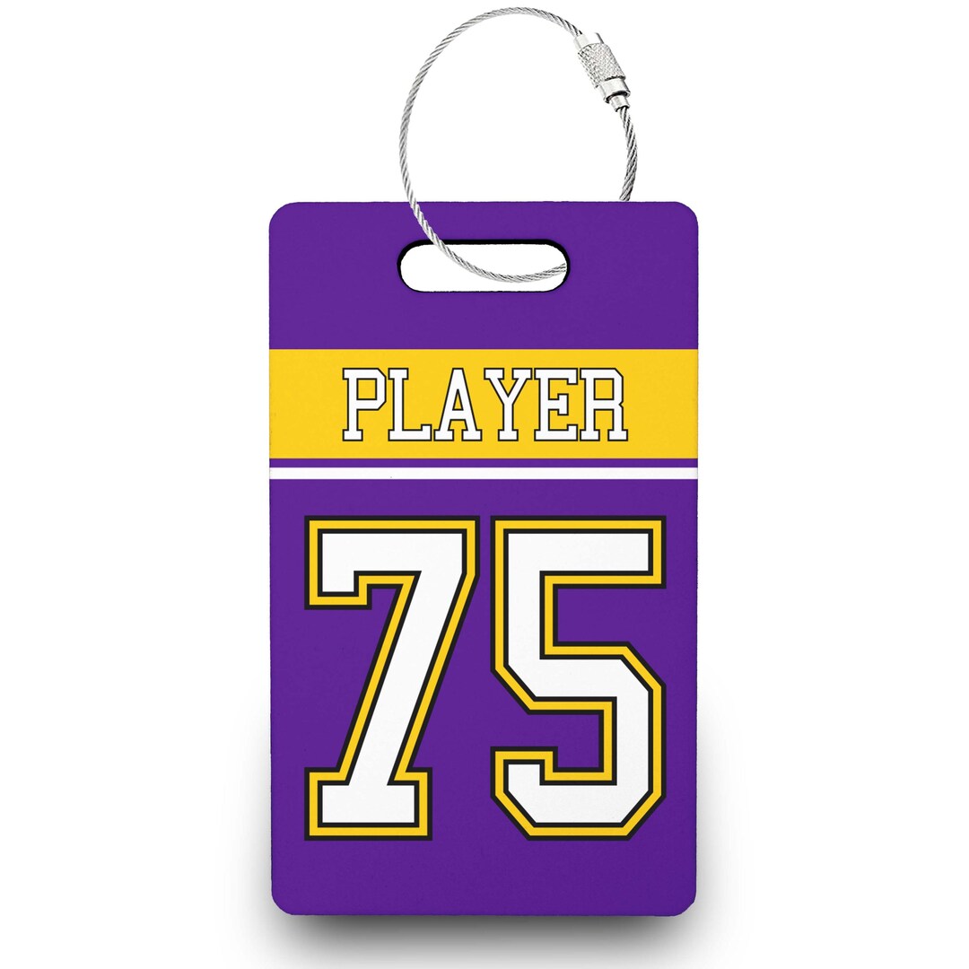Personalized Football Name Tag, Football Bag and Keychain Tags ...
