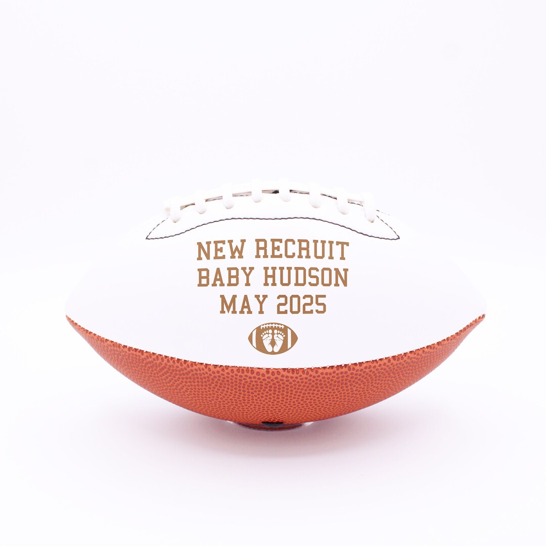 Personalized Baby's First Football, Personalized Baby Announcement ...