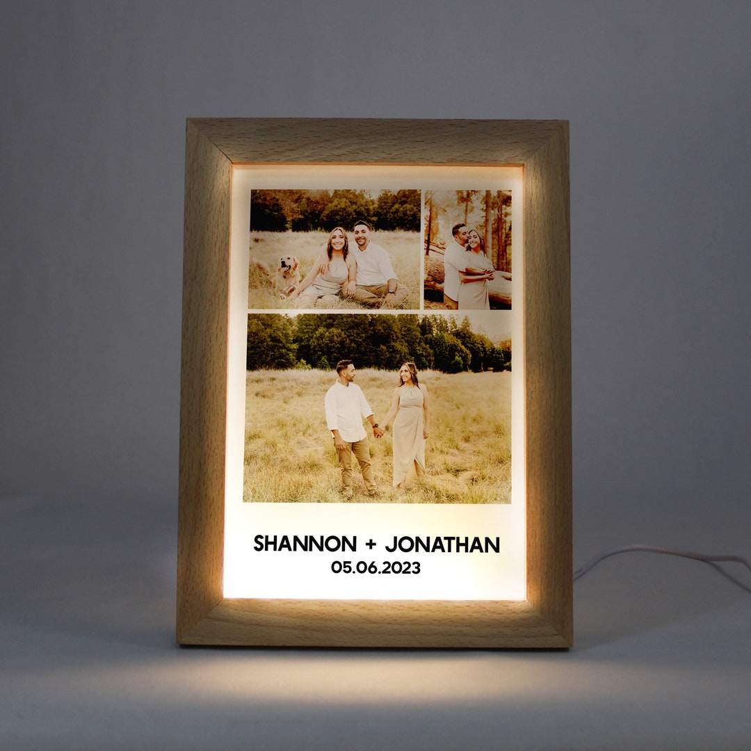 Night Light Photo Frame With Warm Light, USB Powered, Home Decor for ...