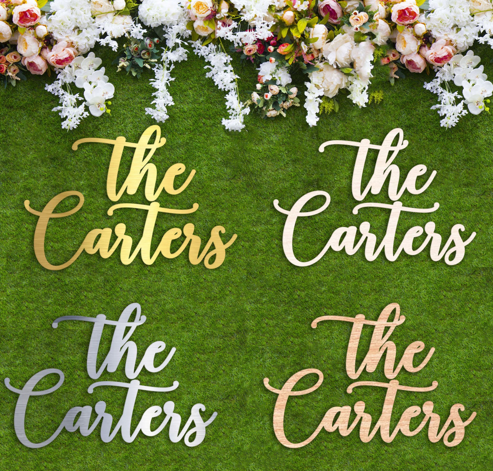 Hedge Wall Sign Large Name Cut Outs Wood Name Sign Large | Etsy