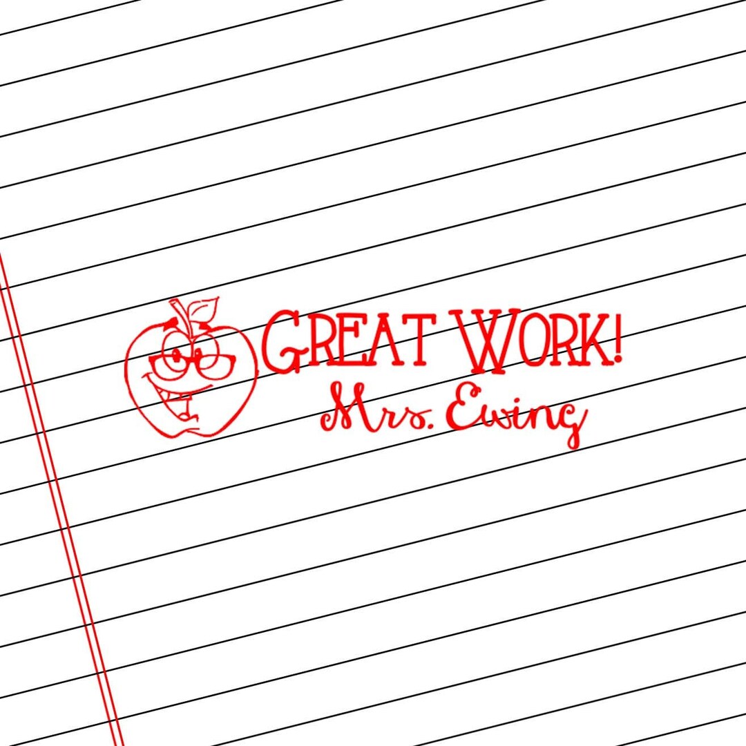 Great Work Teacher Stamp Teacher Stamps Self Inking Teacher Stamp ...