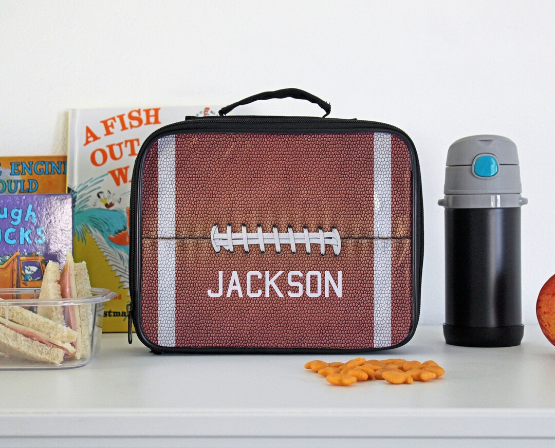 Football Personalized Kids Lunch Box Lunch Box With Kid's Name, Custom ...