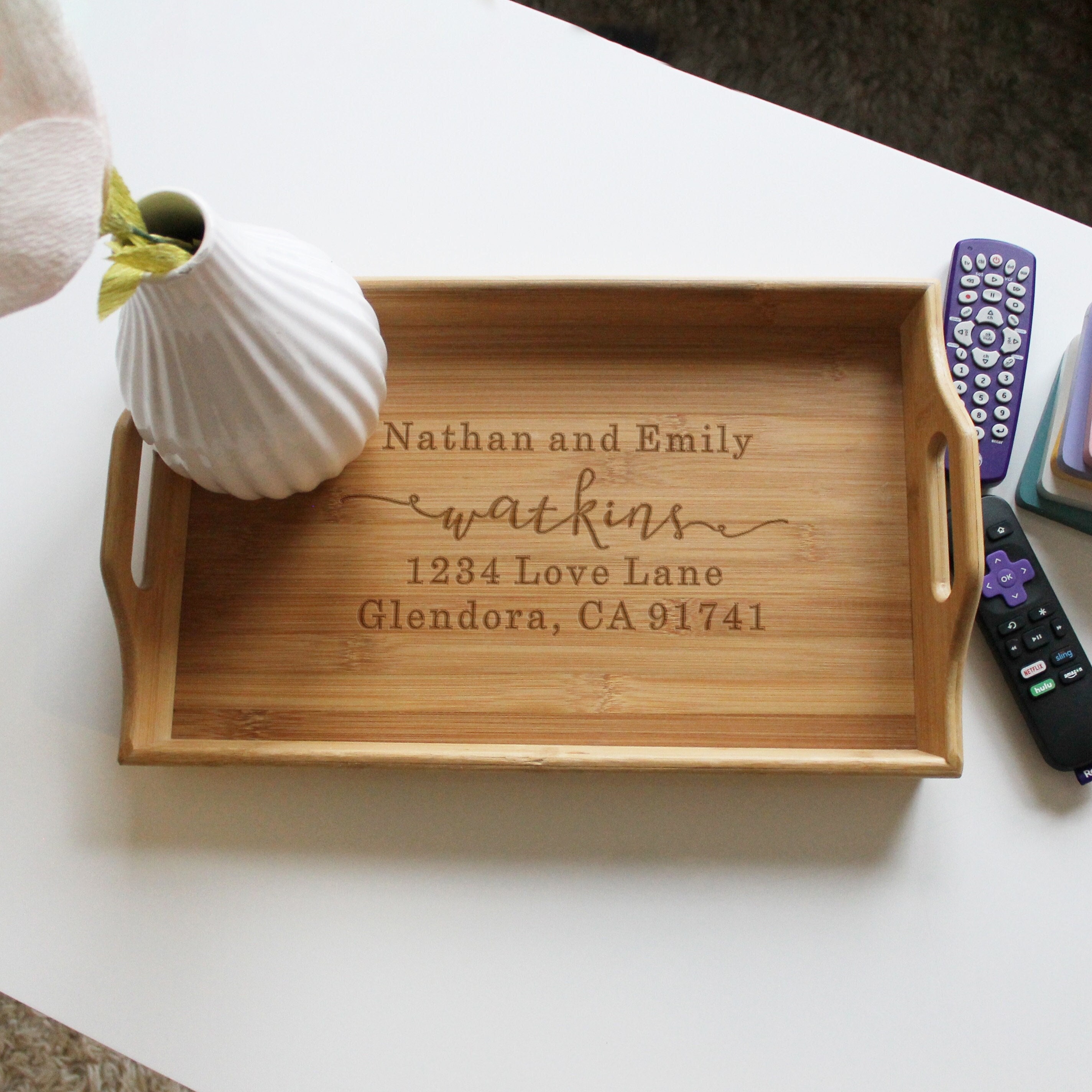 Personalized Serving Tray Custom Serving Tray Wood Serving Tray Wedding ...