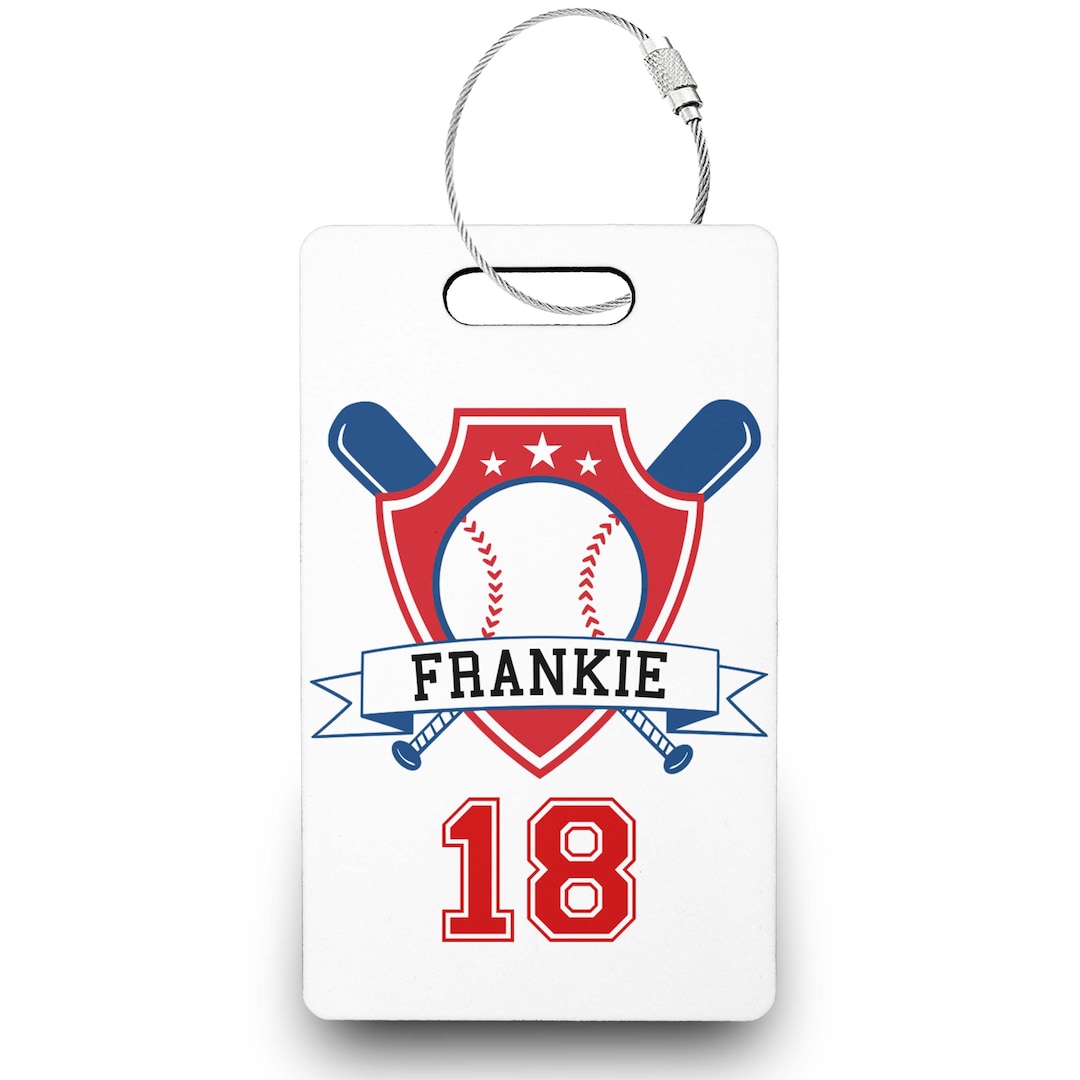 Personalized Baseball Name Tag, Baseball Bag and Keychain Tags ...