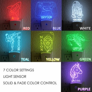 Turtle Night Light Plug in Personalized Night Light Plug Custom Night ...