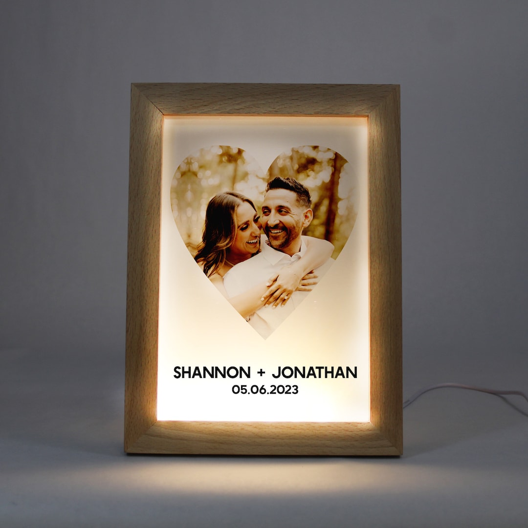 Night Light Photo Frame With Warm Light, USB Powered, Home Decor for ...