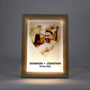 Night Light Photo Frame With Warm Light, USB Powered, Home Decor for ...