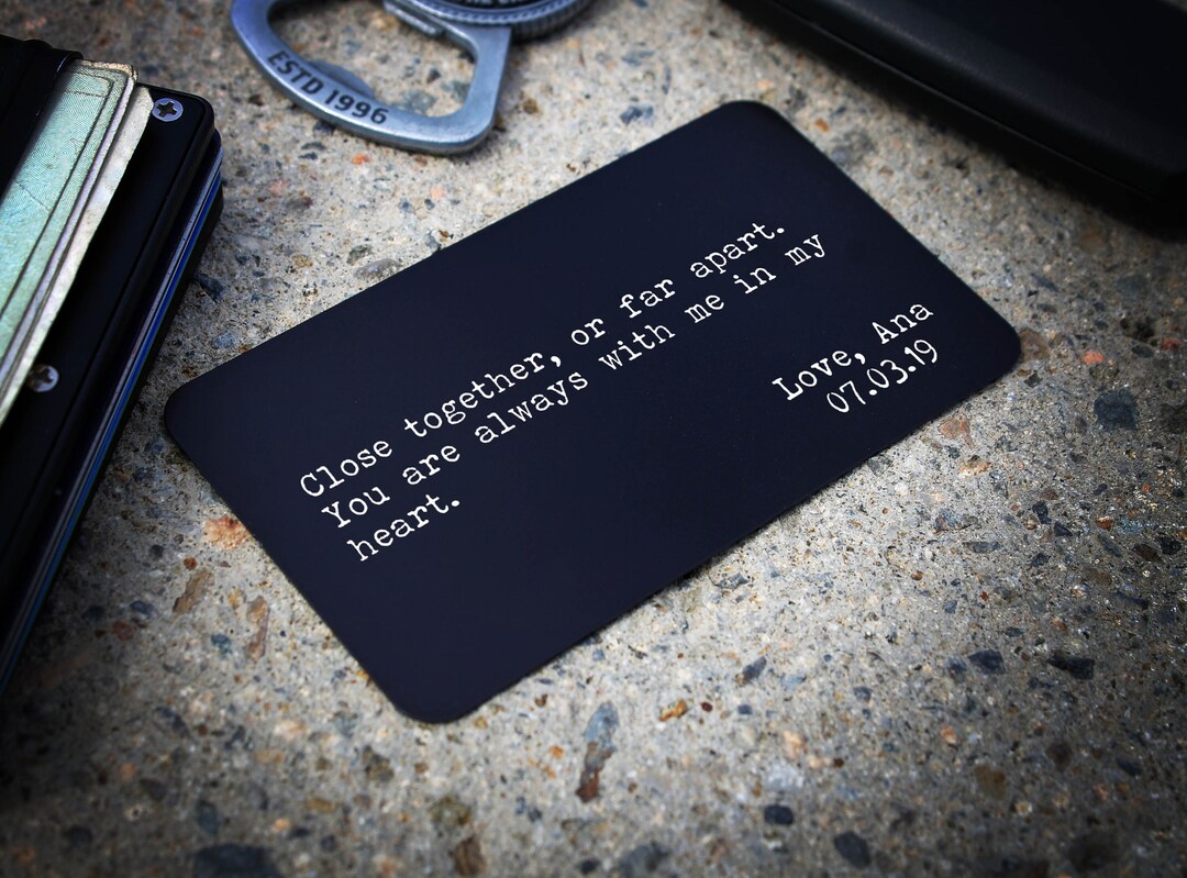 Valentine's Day Metal Wallet Card Personalized Engraved Wallet Card ...