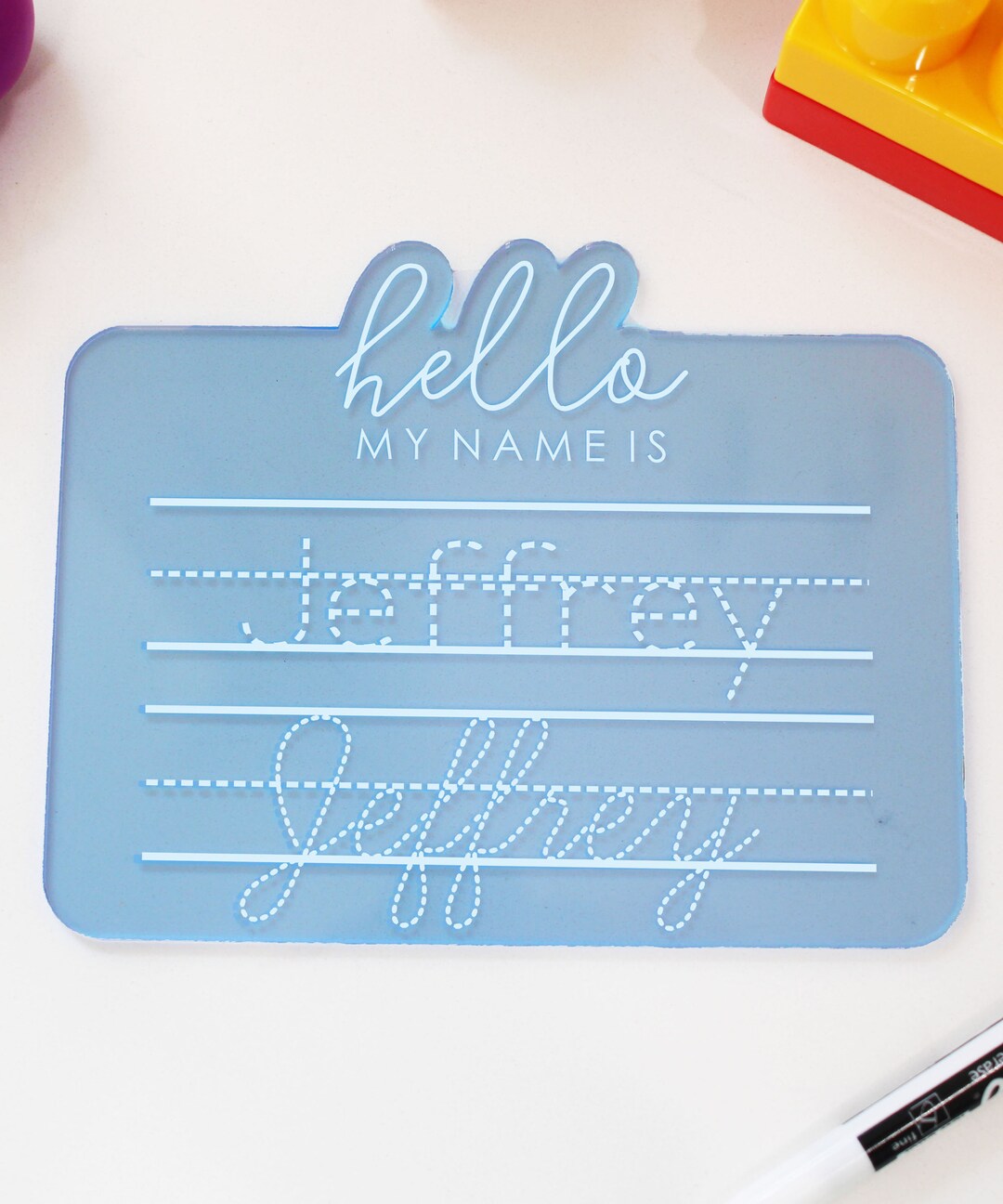 Acrylic Name Trace Board Alphabet Learning Board Acrylic Dry Erase Name ...