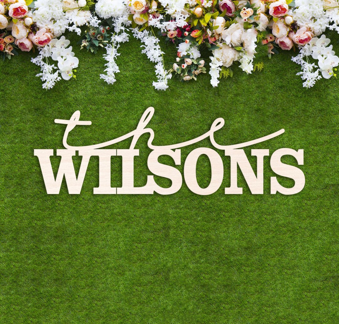 Hedge Wall Sign, Large Name Cut Outs, Wood Name Sign Large Wall and ...
