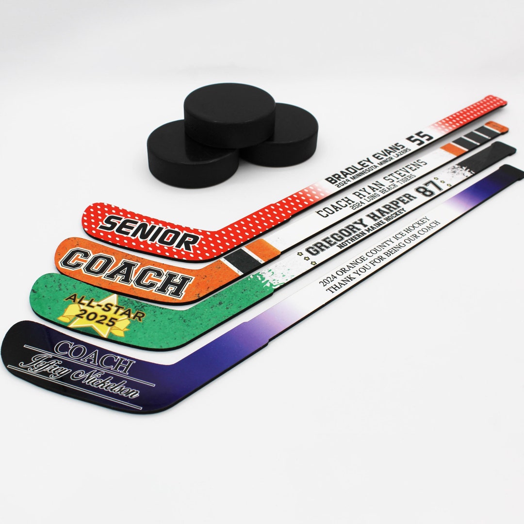 Personalized Mini Hockey Stick, Custom Hockey Team Gift, Personalized ...
