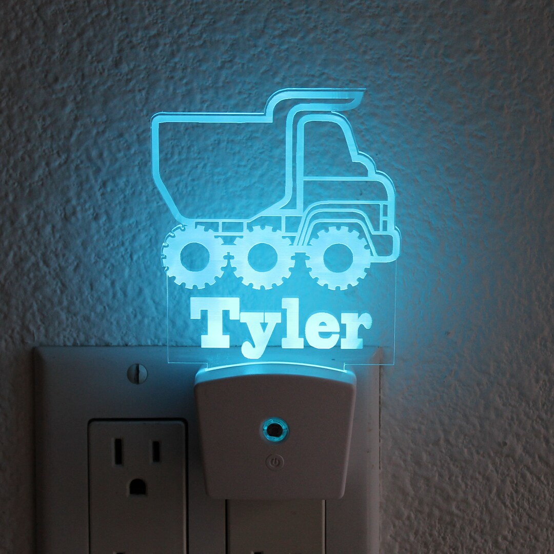 Dump Truck Night Light Plug in Personalized Night Light Plug Custom ...
