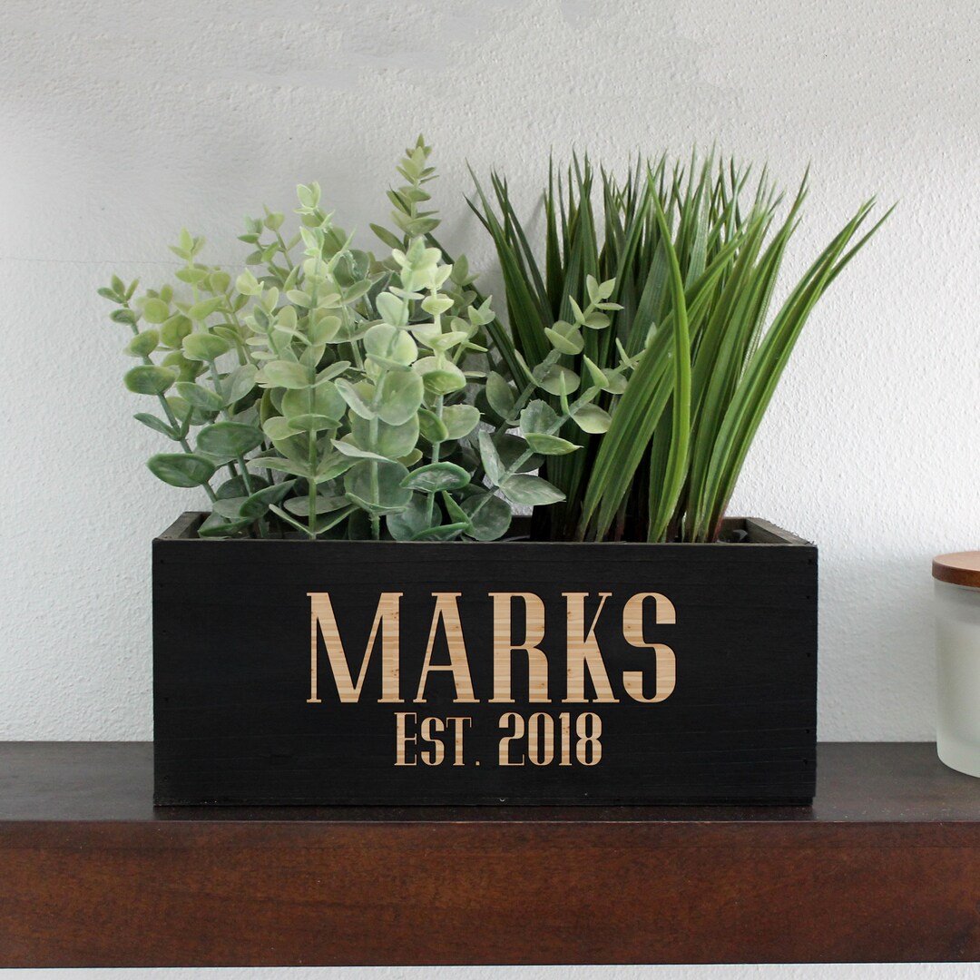Gather, Home Personalized Planter Box, Custom Wood Planter Box ...