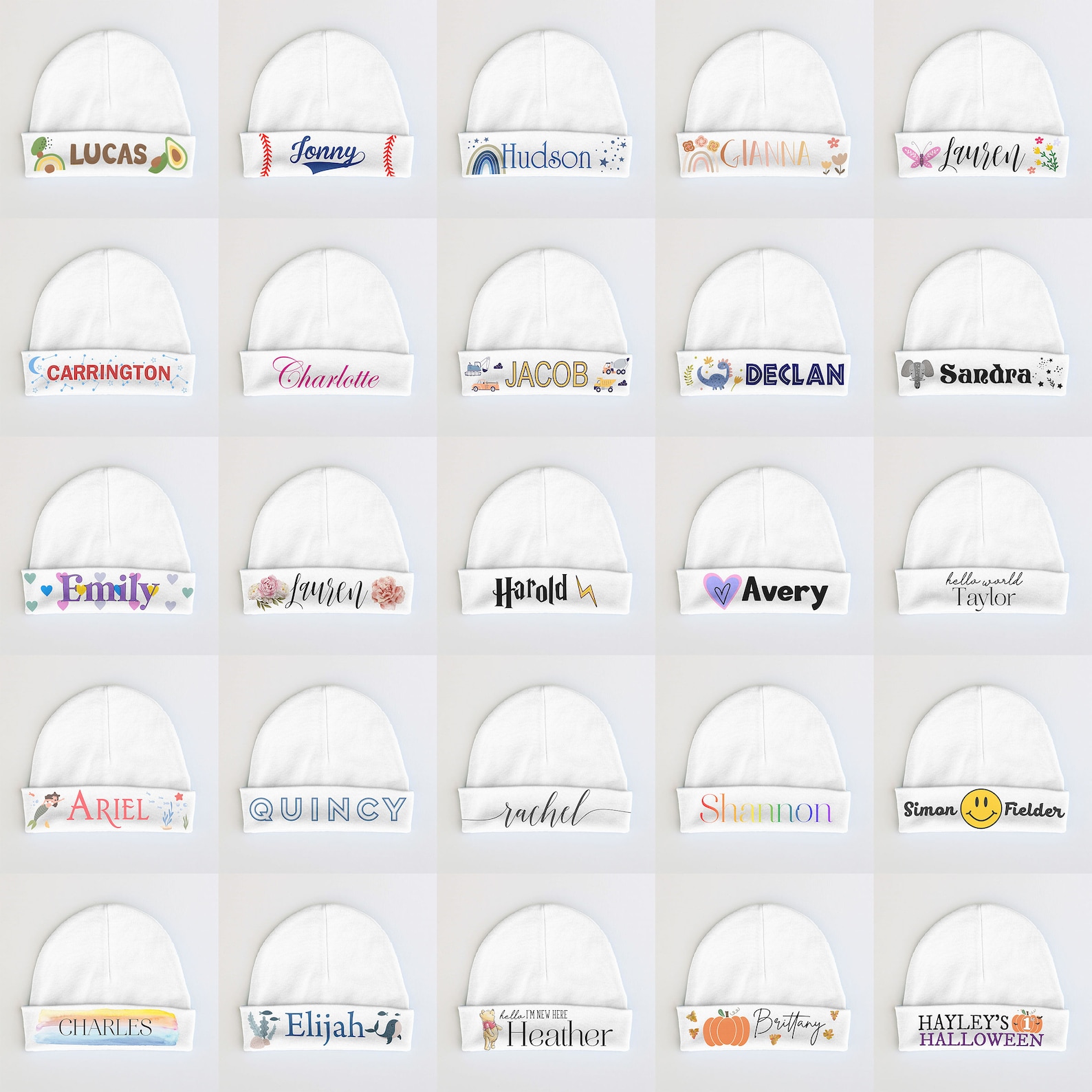 Personalized Baby Hat | Personalized Newborn Hat | Custom Baby Boy and ...