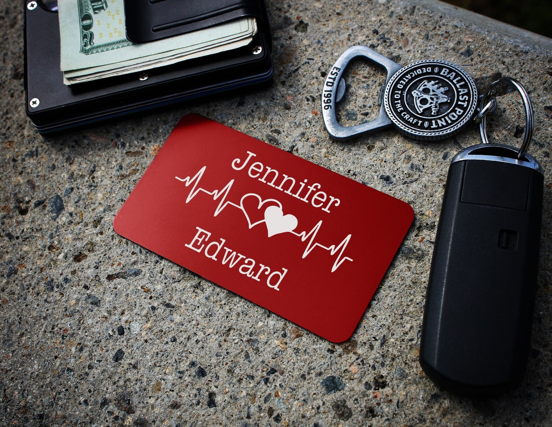 Valentine's Day Metal Wallet Card Personalized Engraved Wallet Card ...