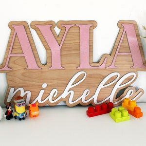 Large Wood Nursery Sign | Nursery Name Sign for Kids | Custom Wood Name ...