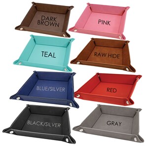 Women's Personalized Valet Tray Catch All Tray Coin Tray Leather Valet ...