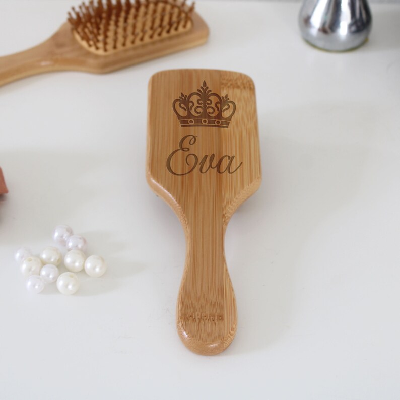Personalized Wood Brush Custom Bamboo Hair Brush - Etsy