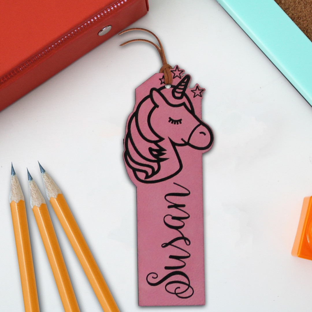 Personalized Bookmark, Custom Leather Bookmark, Engraved Leather ...