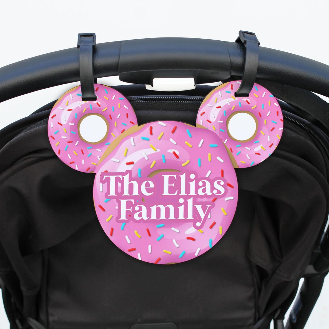 Personalized Donut Stroller Name Tag, Theme Park Sign - Etsy