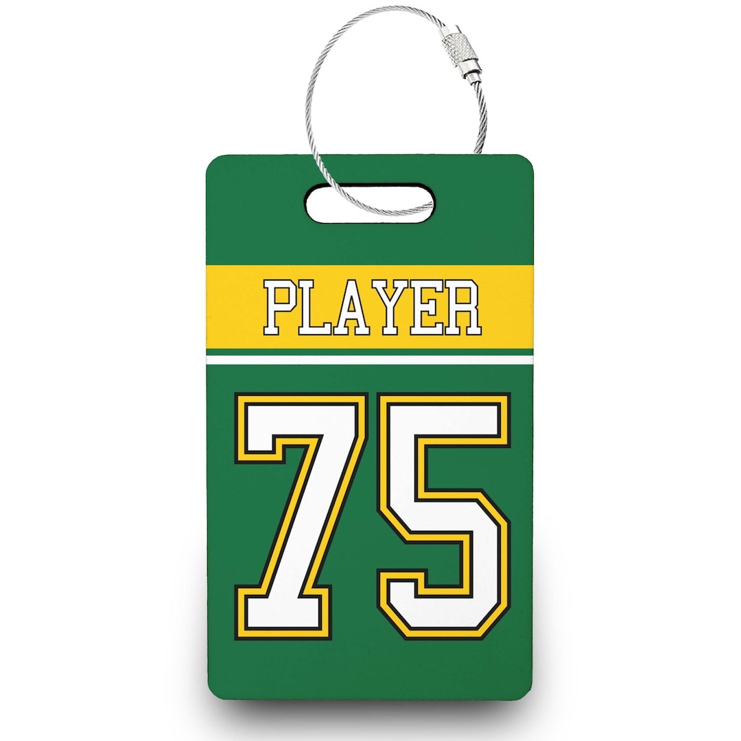 Personalized Football Name Tag, Football Bag and Keychain Tags ...