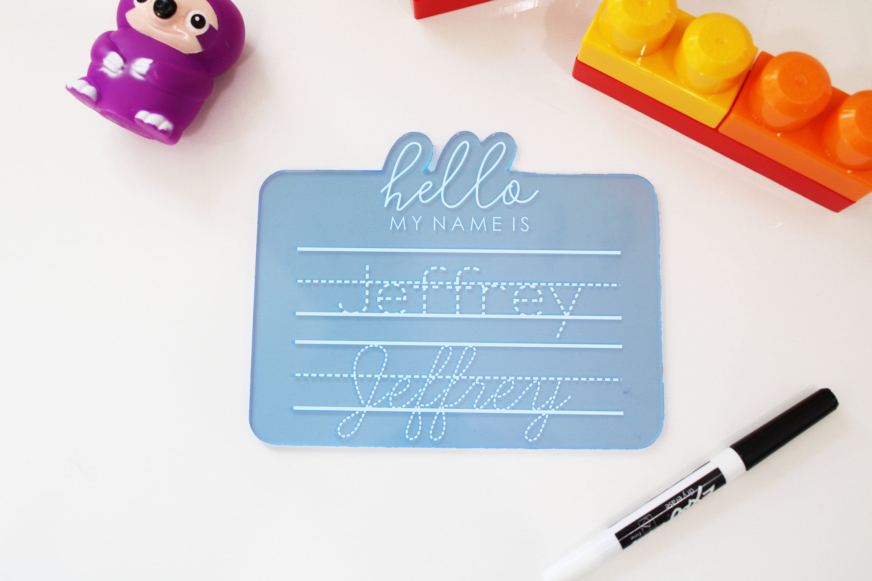 Acrylic Name Trace Board Alphabet Learning Board Acrylic Dry Erase Name ...