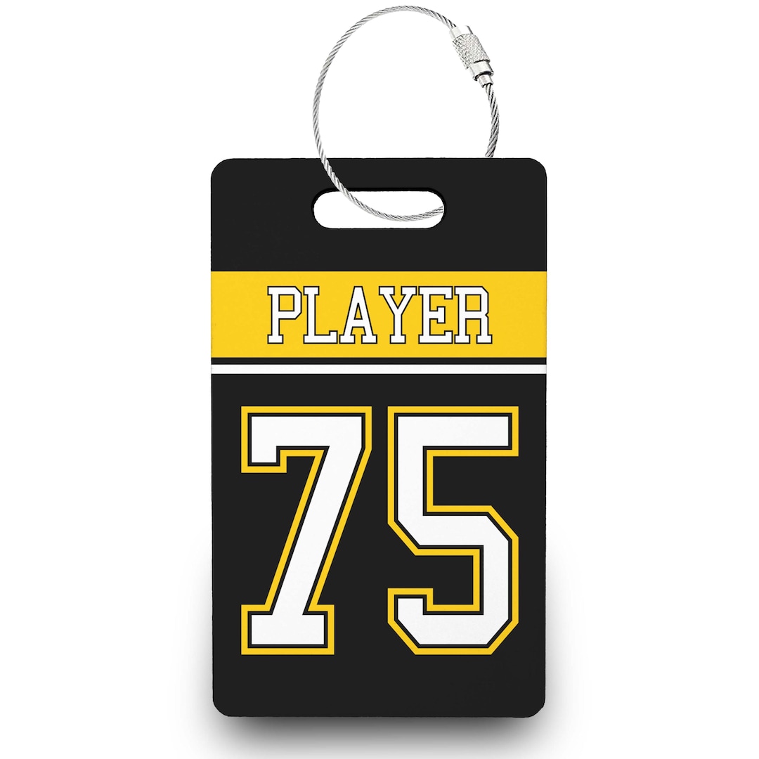 Personalized Football Name Tag, Football Bag and Keychain Tags ...