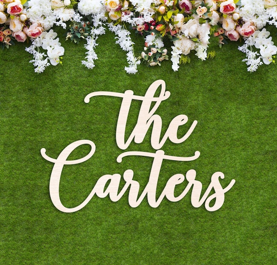 Hedge Wall Sign Large Name Cut Outs Wood Name Sign Large | Etsy