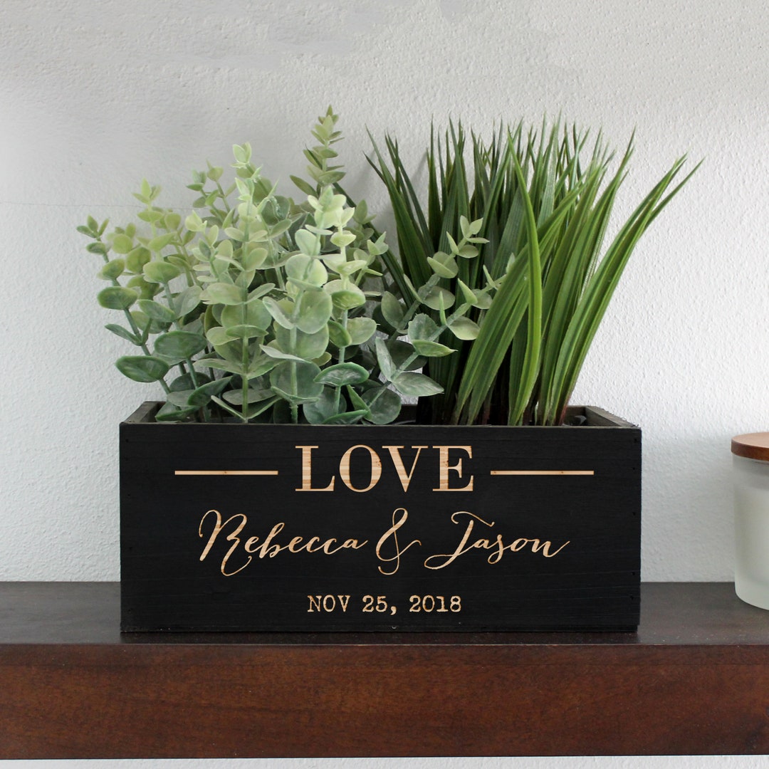 Gather, Home Personalized Planter Box, Custom Wood Planter Box ...