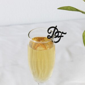 Wedding Initial Champagne Toppers DIY Peel at Home | Champagne Drink ...