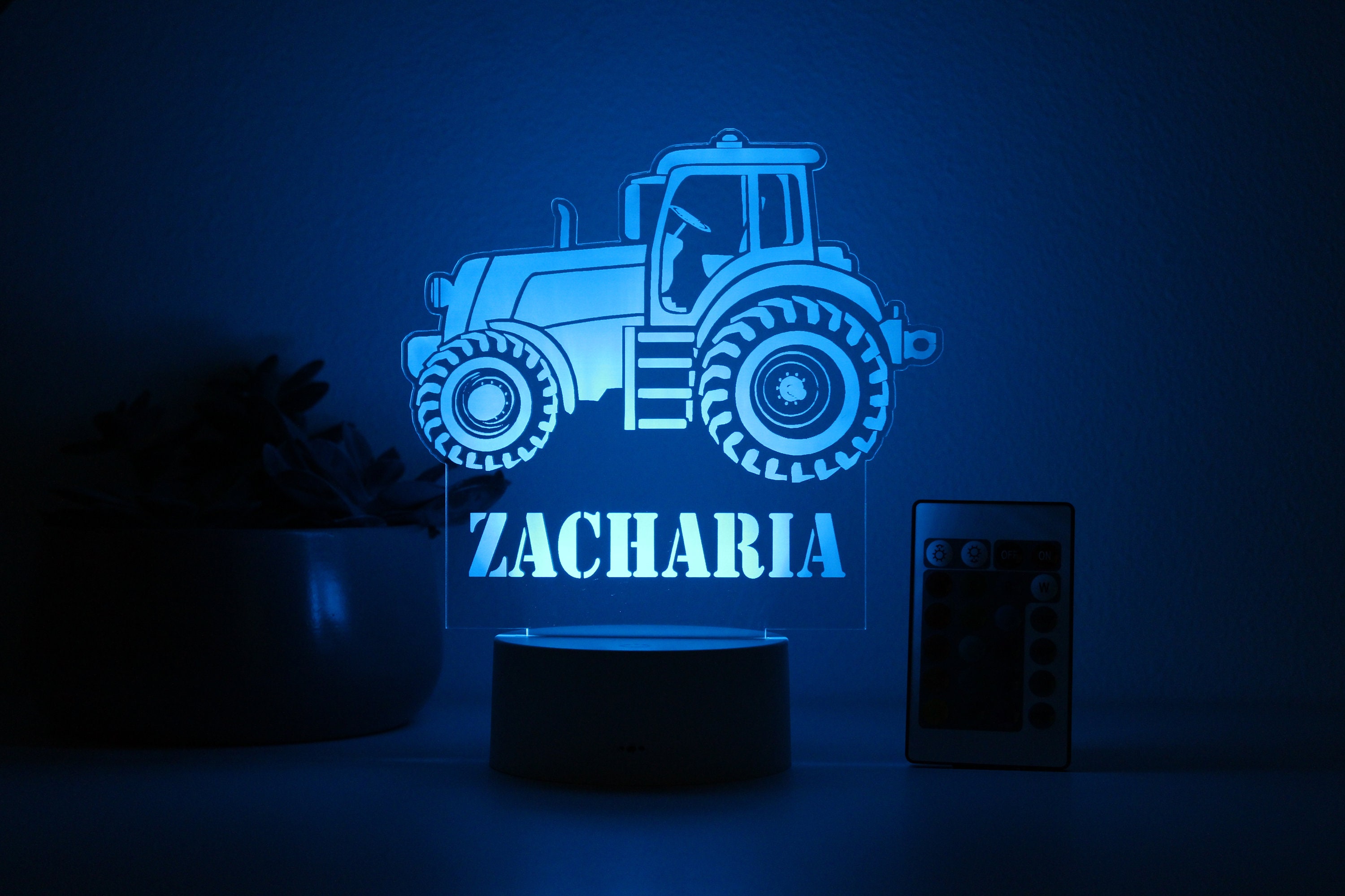 Tractor Night Light Personalized Night Lights Kids Night | Etsy