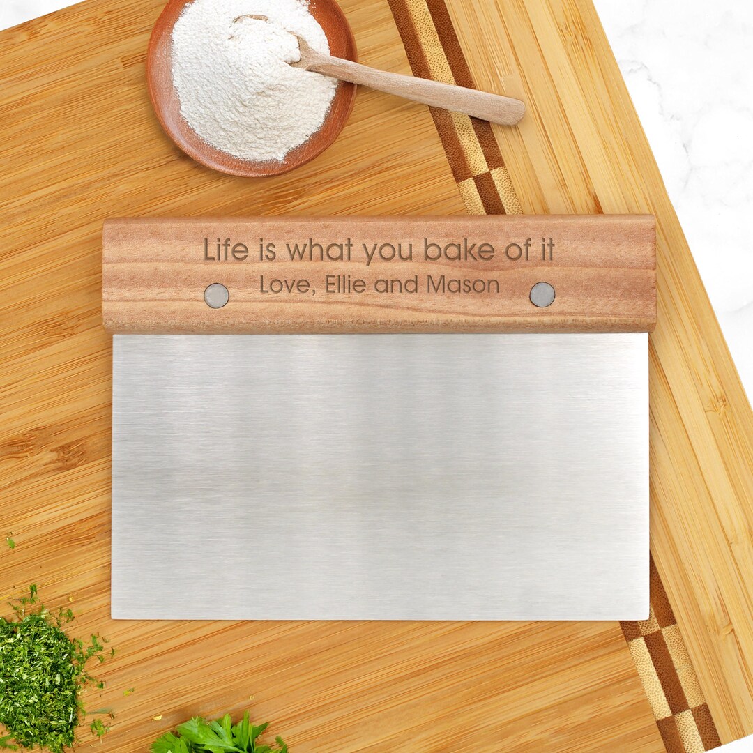 Personalized Dough Cutter Custom Bench Scraper Personalized Cooking ...