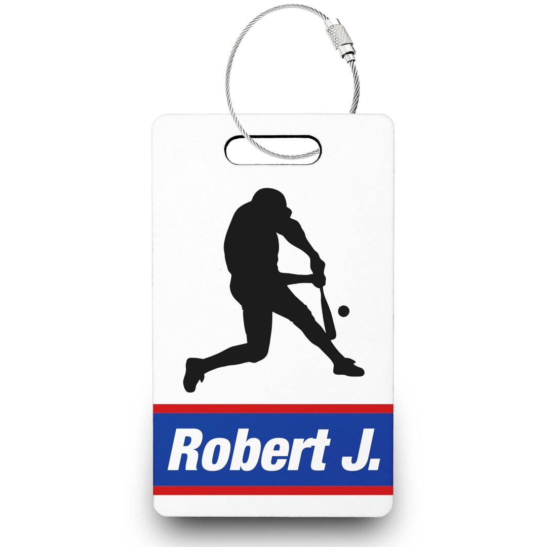 Personalized Baseball Name Tag, Baseball Bag and Keychain Tags ...
