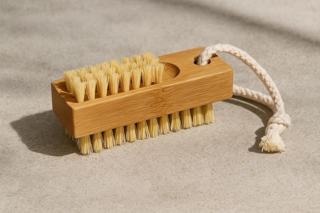 Bamboo Nail Brush | Eco Friendly Plastic Free Nail Scrubber for Hand ...