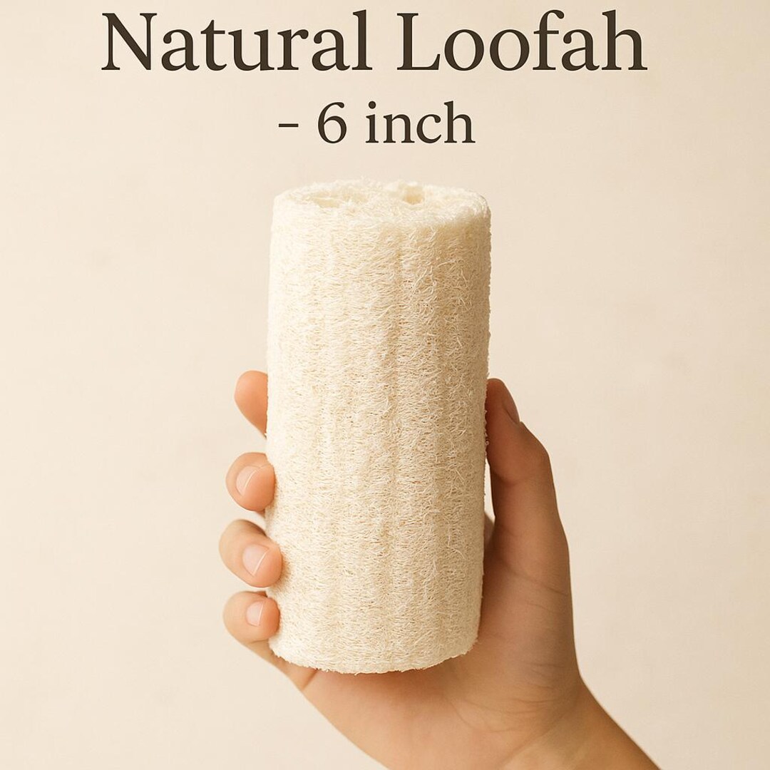 6 Inch Natural Loofah Sponge for Body Exfoliation – Organic Shower ...