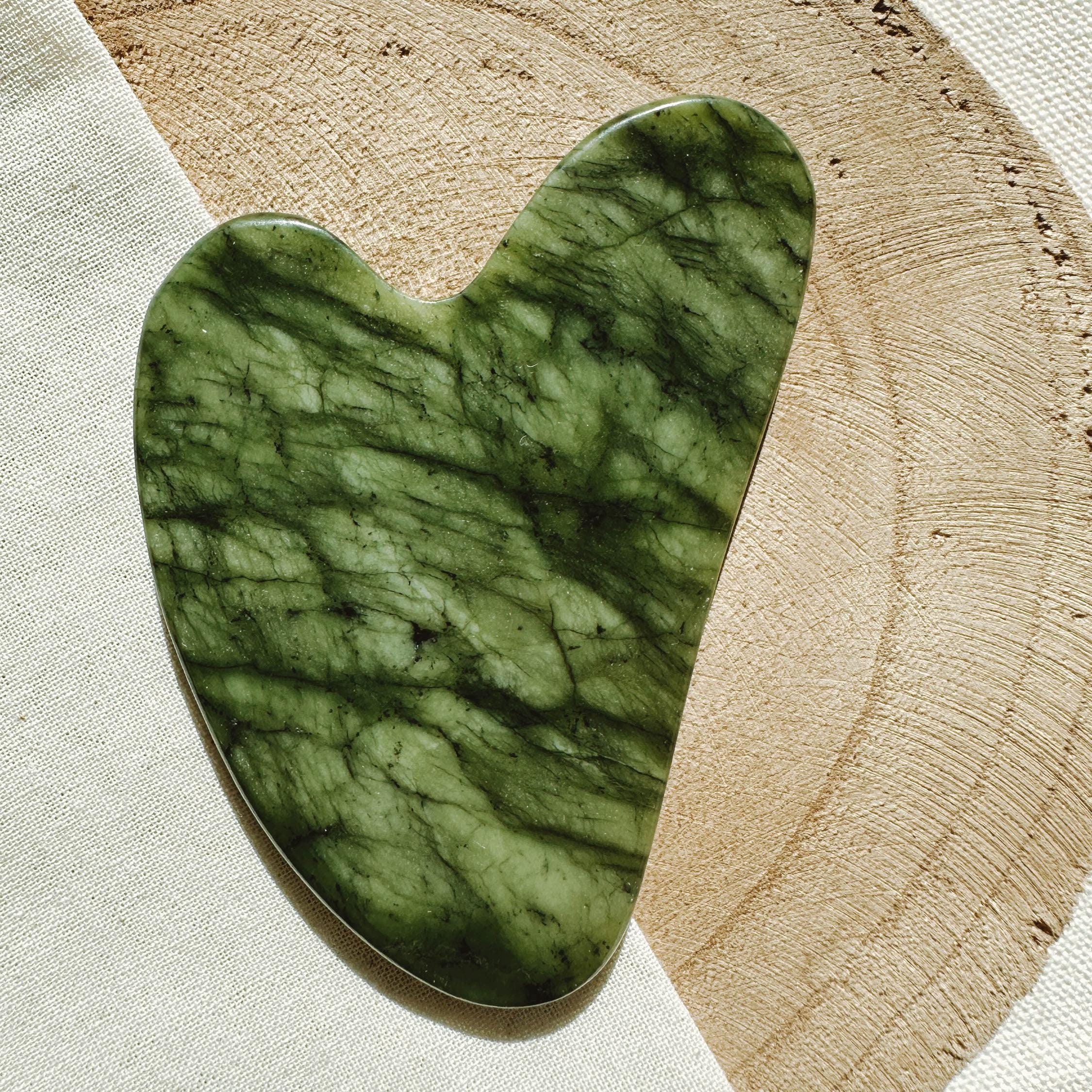 Jade Gua Sha Facial Massage Tool – 100% Real Stone Skincare Gift | Rose ...
