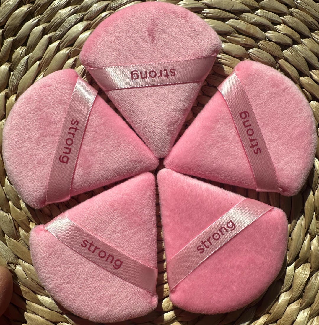 Luxe Velour Powder Puffs - Vintage Makeup Applicator for Setting Powder ...