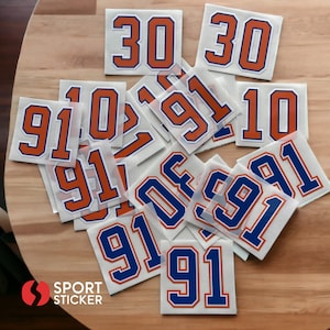 Custom Hockey Helmet Number Decals: Waterproof Vinyl Stickers - Etsy