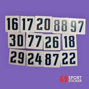 Custom Hockey Helmet Number Decals: Waterproof Vinyl Stickers - Etsy