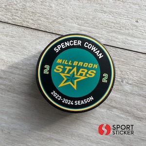 Custom Hockey Puck Stickers: Waterproof Vinyl Decals - Etsy